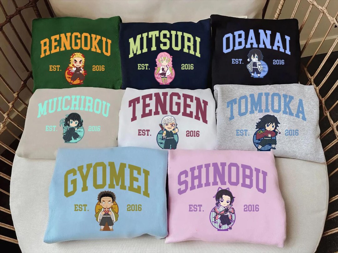 The Hashira Character Print Sweatshirt, Demonslayer Shirt, Anime Shirt ...