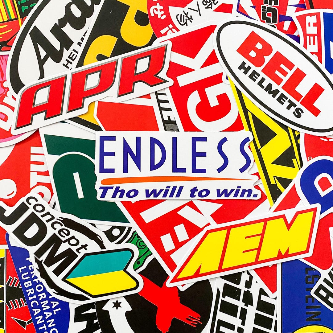 50 Random Racing Stickers, Car Performance Stickers, JDM Tuning ...