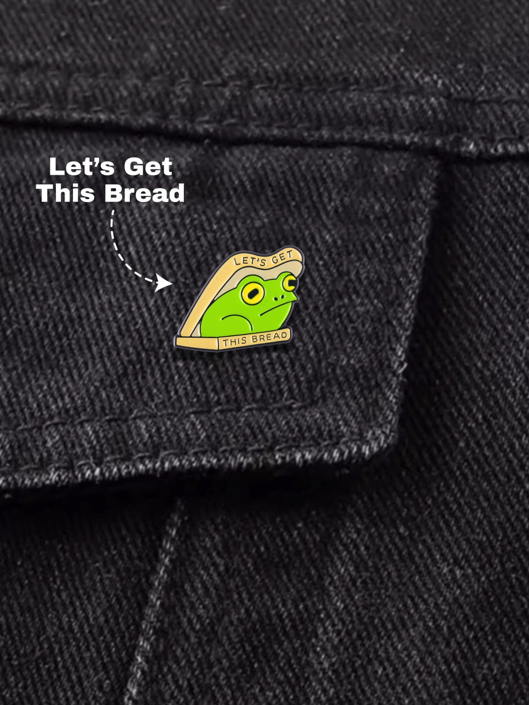 Let’s Get This Bread Enamel Pins - Funny Frog Pins for Bags, Meme ...
