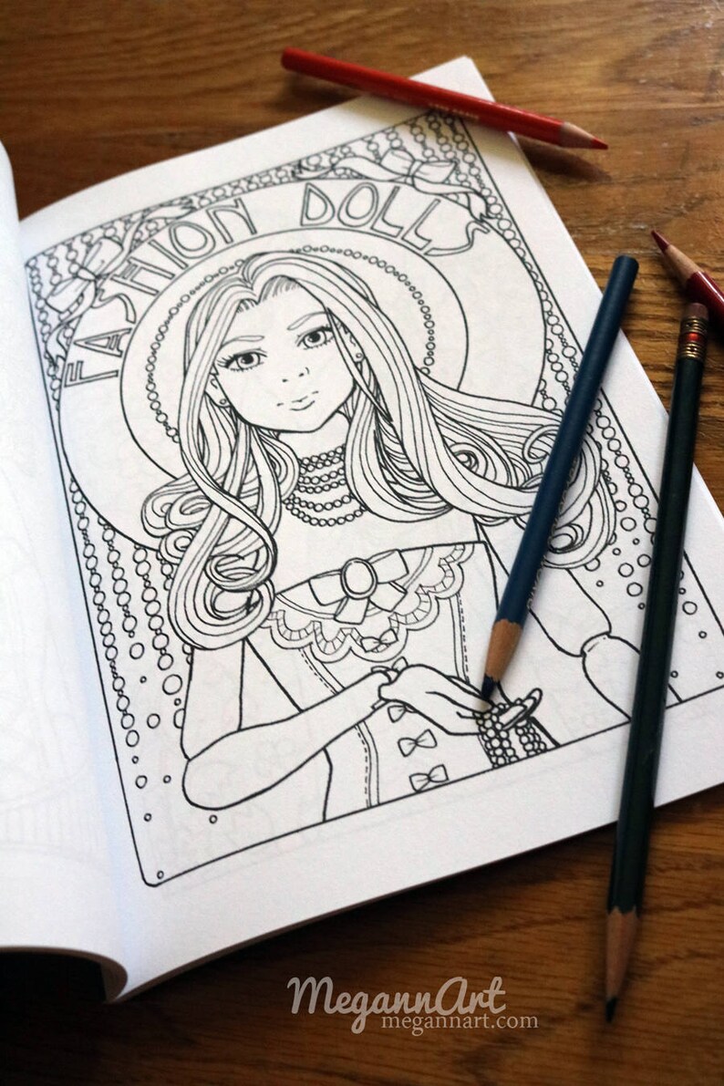 Dolly Coloring Studio - Adult Coloring Book - Etsy