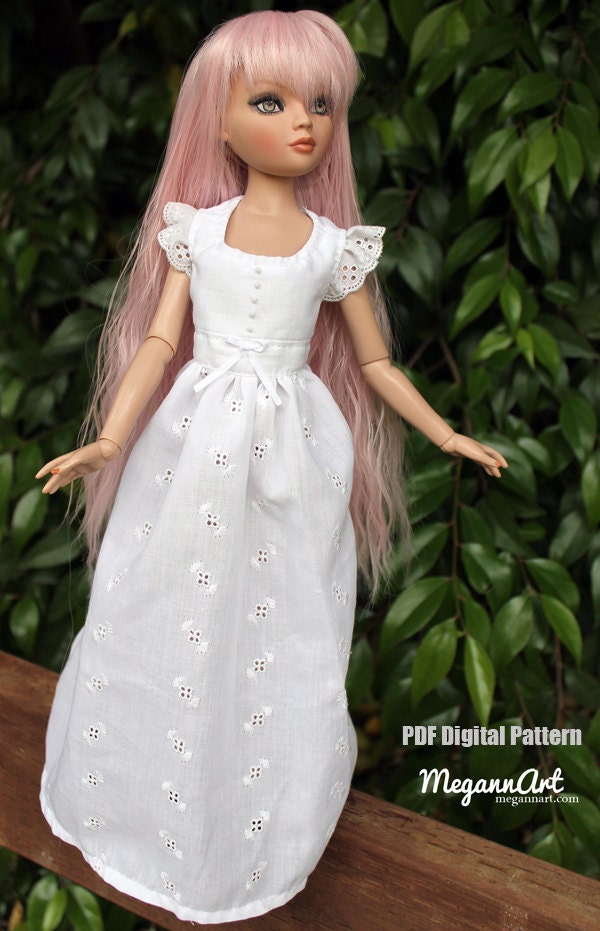 PDF PATTERN: Long Dress for MSD Bjds & Ellowyne Wilde - Etsy