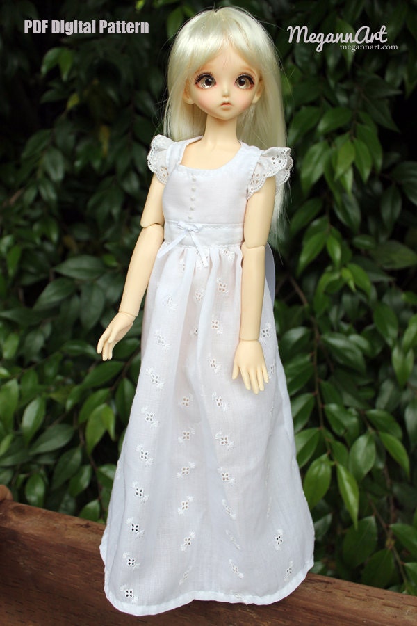 PDF PATTERN: Long Dress for MSD Bjds & Ellowyne Wilde - Etsy