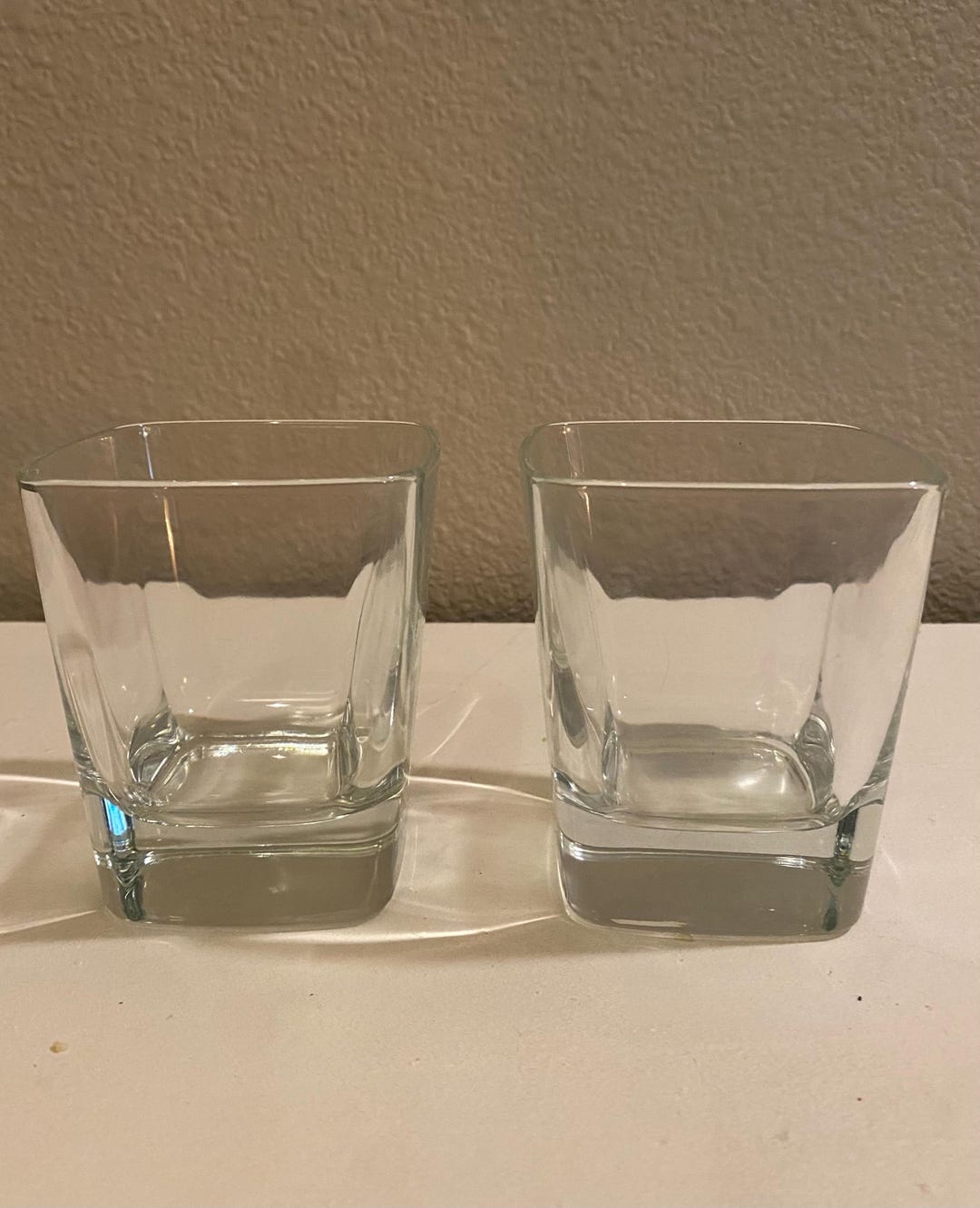 Square Rocks Glasses With Heavy Base - Etsy