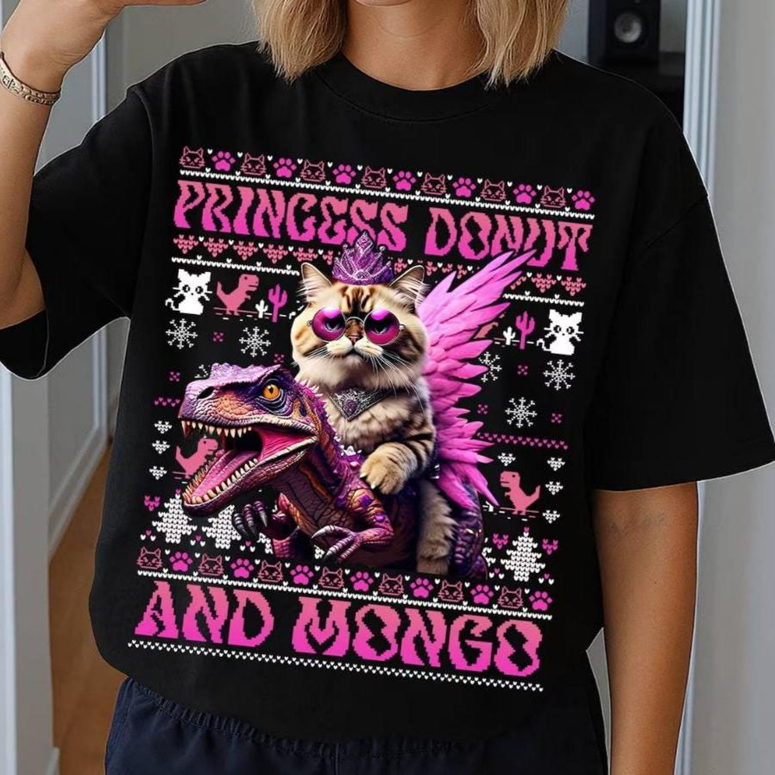 Princess-donut And-mongo Ugly Christmas Shirt, Dungeon-crawler-carl ...