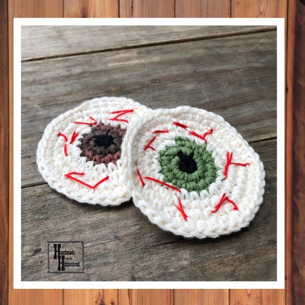 Crochet Evil Eye Coaster - Etsy