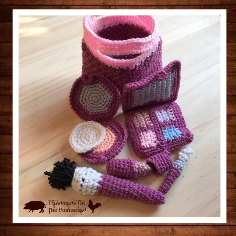 Crocheted Makeup Set 6 Piece Gift Set Kid's Toy - Etsy