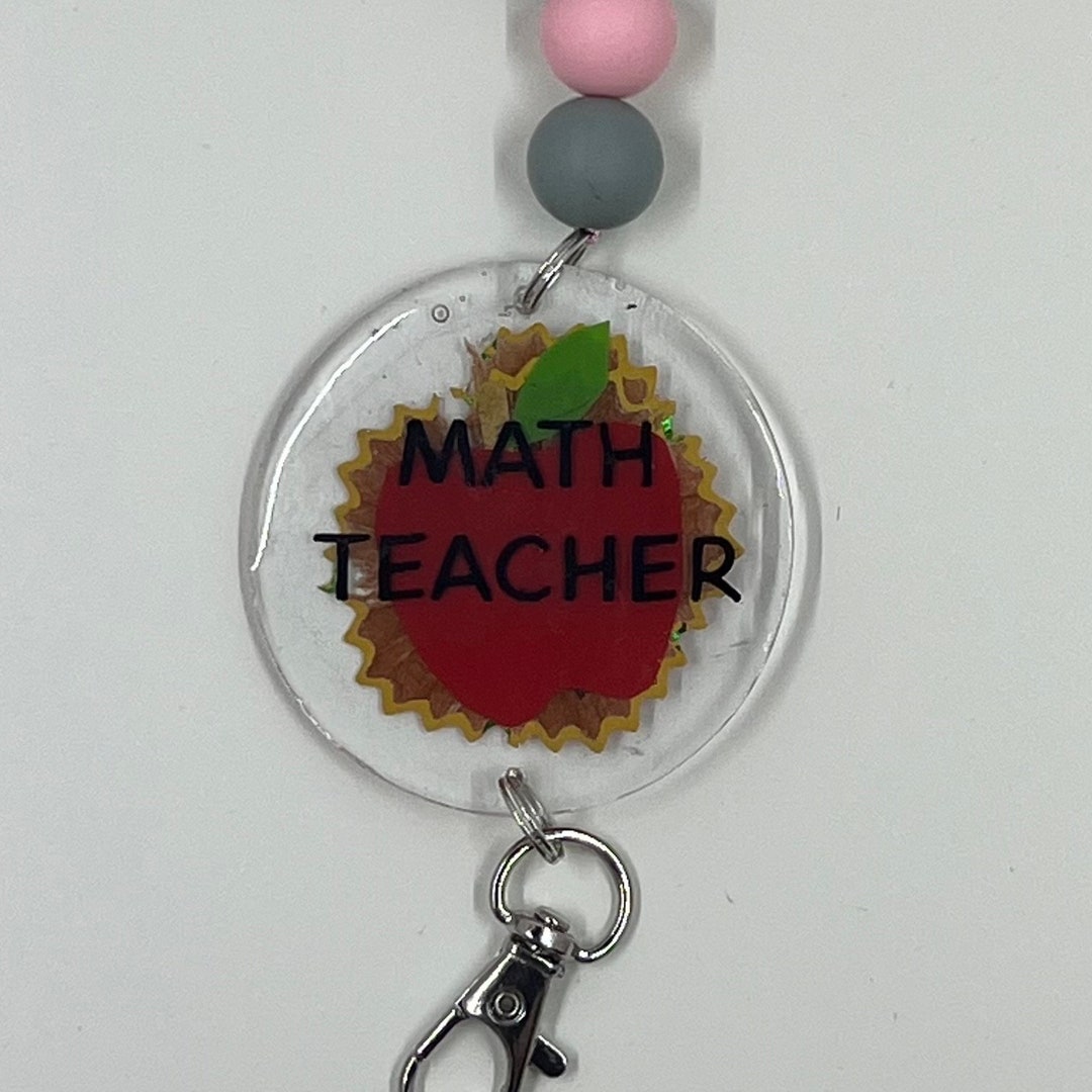 Math Teacher, Badge Lanyard, Mathematics - Etsy