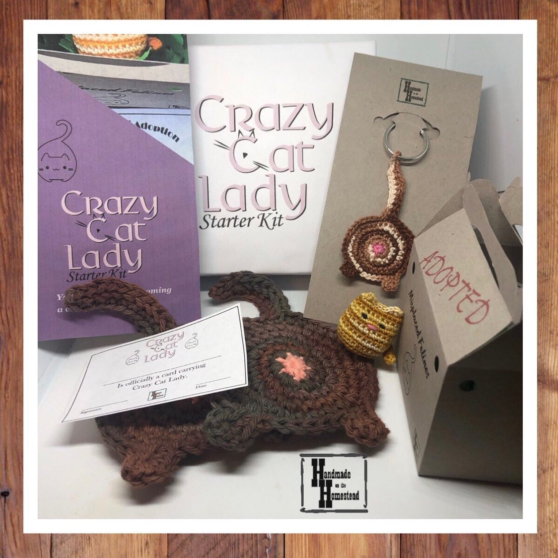 Crazy Cat Lady Starter Kit Cat Butt Coaster Keychain | Etsy