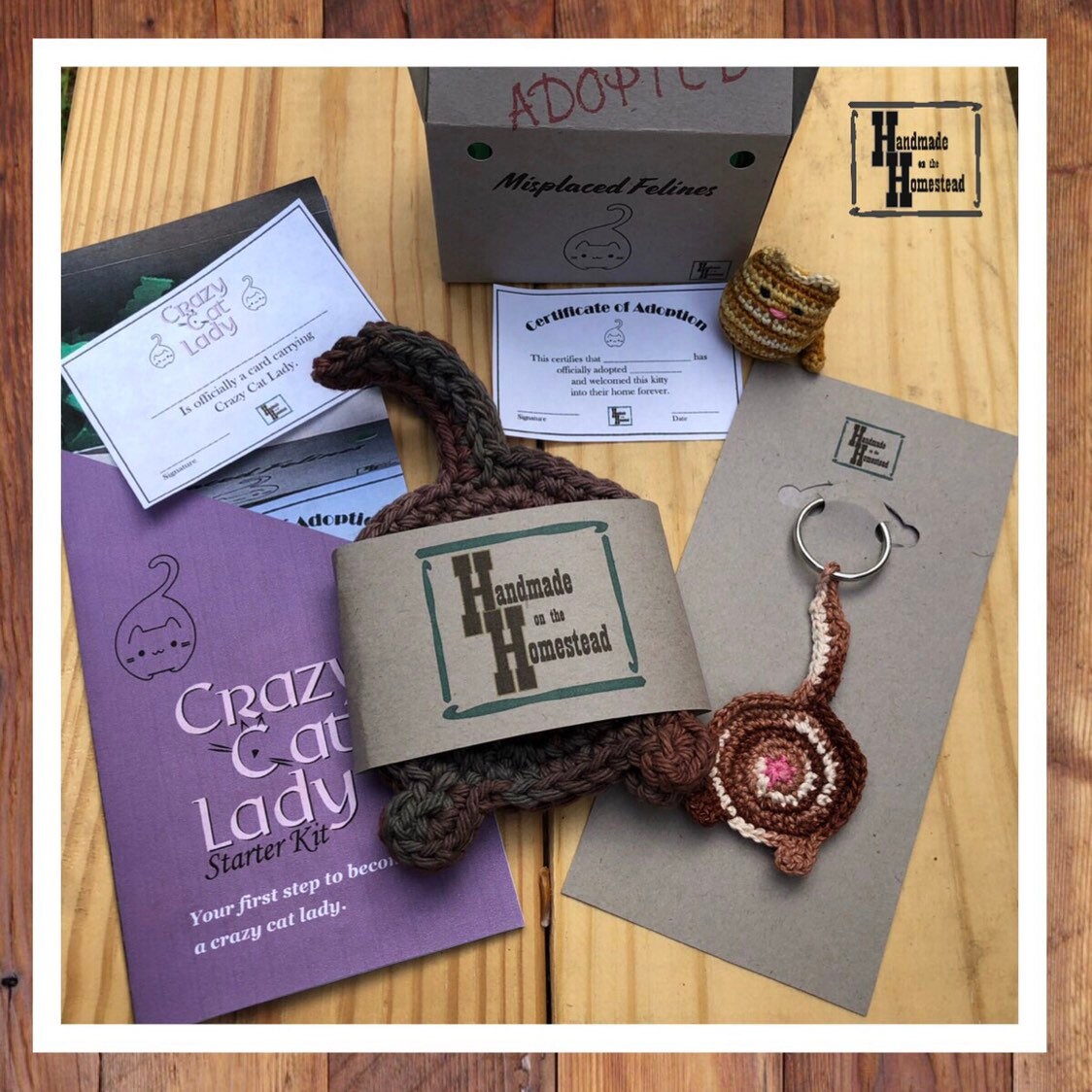 Crazy Cat Lady Starter Kit Cat Butt Coaster Keychain | Etsy