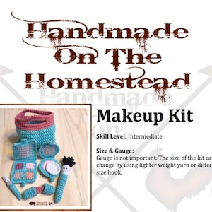 Crocheted Makeup Set 6 Piece, Gift Set, Kid's Toy, Crochet Toy, Soft ...