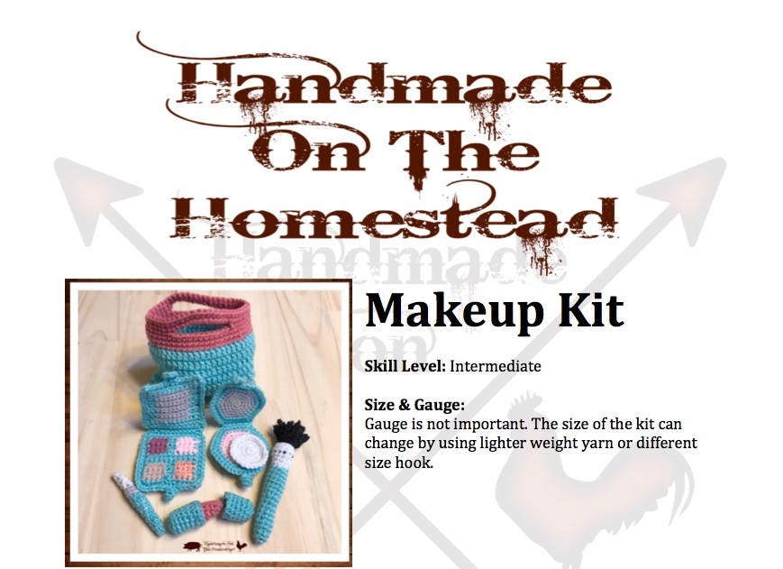 Crocheted Makeup Set 6 piece gift set kid's toy | Etsy