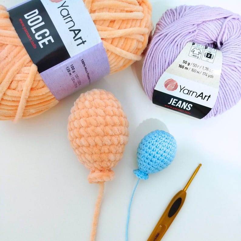 Crochet PATTERN Balloon, Crochet Air Balloon, Small Plush Balloon ...