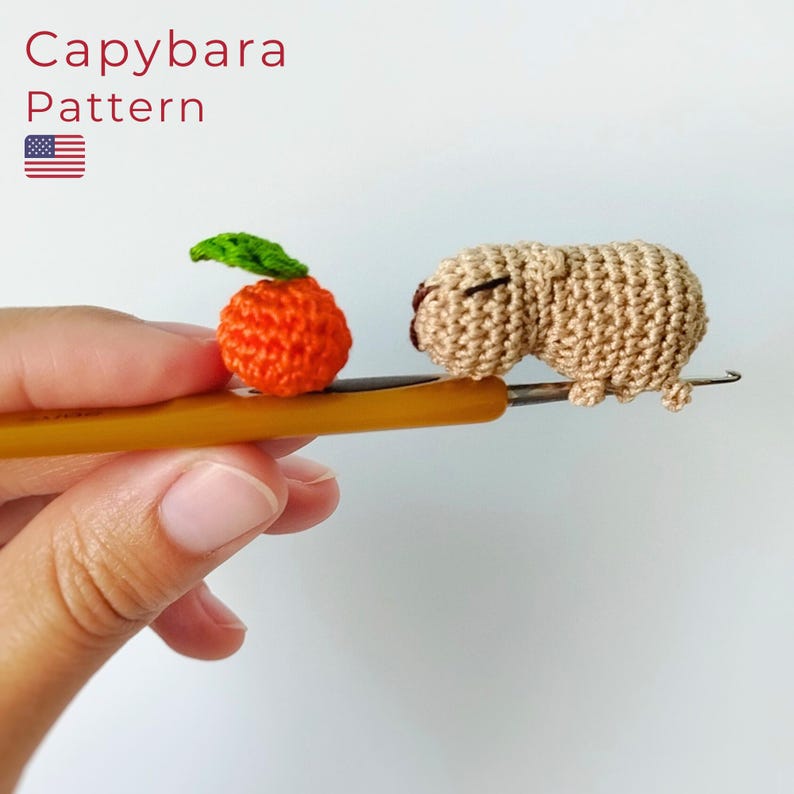 Capybara Crochet Pattern Kawaii Plushie Amigurumi, No Sew Capybara ...