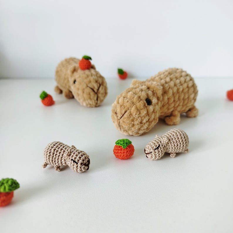 Capybara Crochet Pattern Kawaii Plushie Amigurumi, No Sew Capybara ...