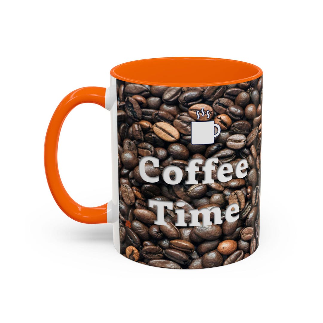 Coffee Time Mug – Coffee Bean Photo Cup for Caffeine Lovers (11oz, 15oz ...