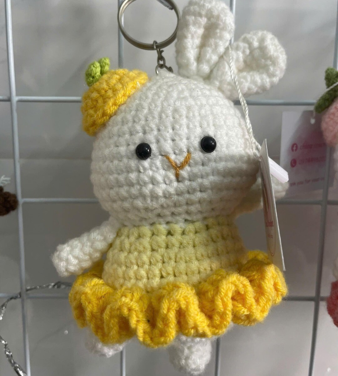 Animal Crochet Partern, Handmade Mini Crochet Amigurumi Cat Keychain ...