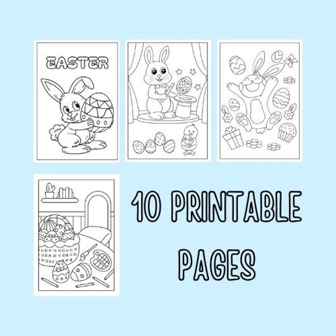 Fun Easter Coloring Book - 10 Printable Pages - for Kids and Family ...