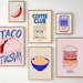 Kitchen Art Print Set of 12 – Retro Food Prints, Trendy Gallery Wall ...