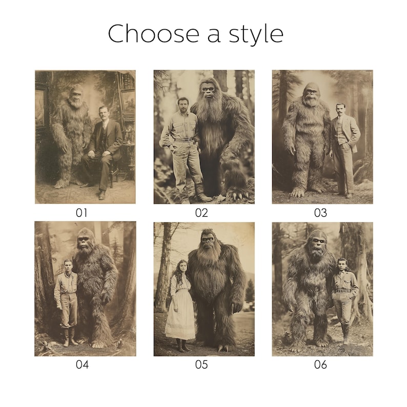 Custom 1890s Explorer Portrait Bigfoot Art Vintage Adventurer Photo ...
