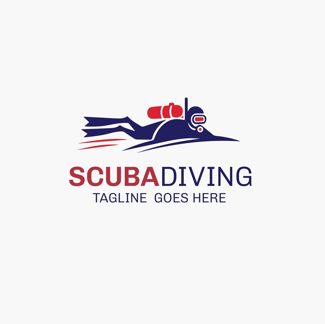 Scuba Diving Editable Logo Svg & PNG Files, Scuba Diver Silhouette ...