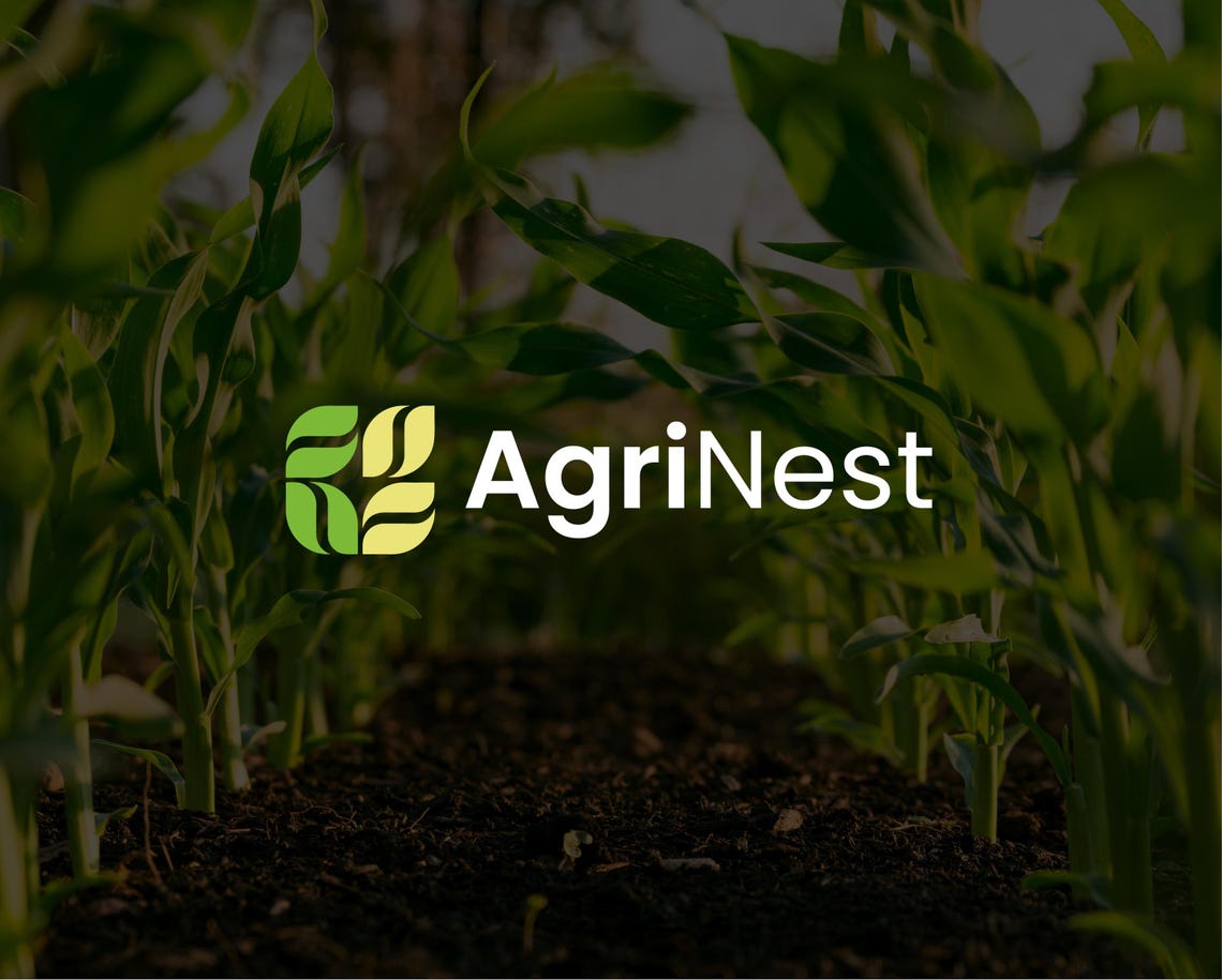 Premade Agrinest Logo, Agriculture Logo, Leaf Symbol Logo, Eco-friendly ...