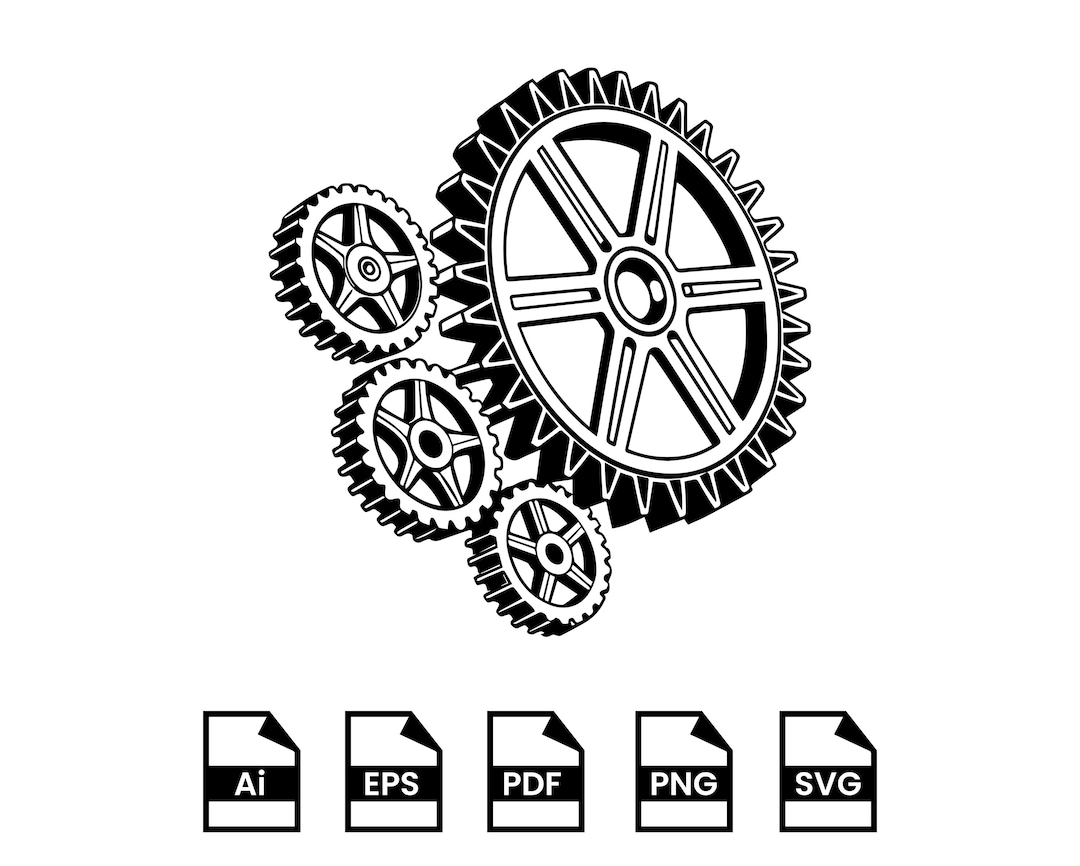 Gears SVG Bundle, Cogs and Gears SVG, Gears Clipart, Gears Silhouette ...