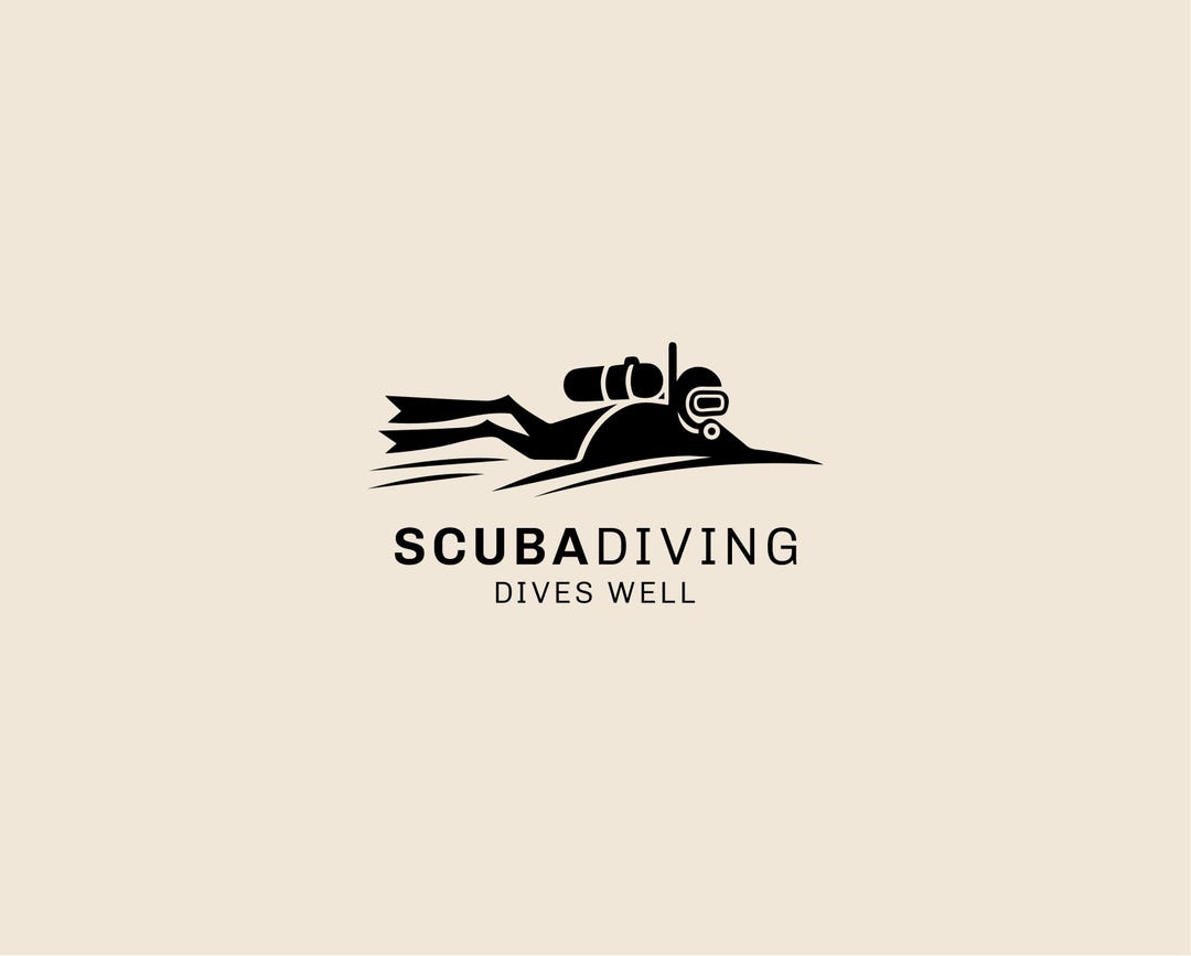 Premade Logo, Bold and Dynamic Scuba Diver Logo Template, Perfect for ...