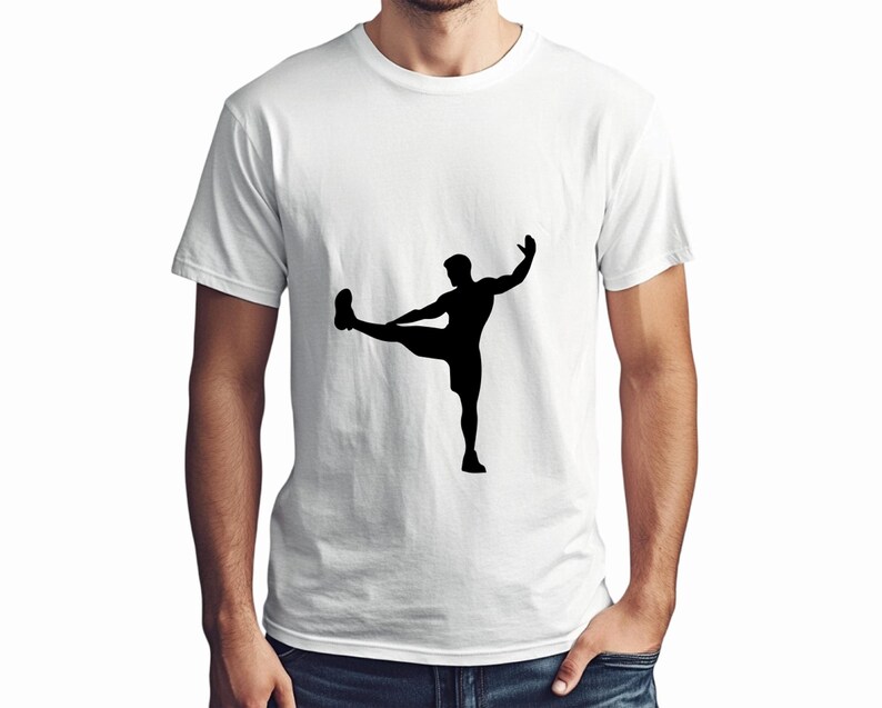 Gym Body Pose SVG Bundle, Man Figure Silhouette, Human Poses Clipart ...