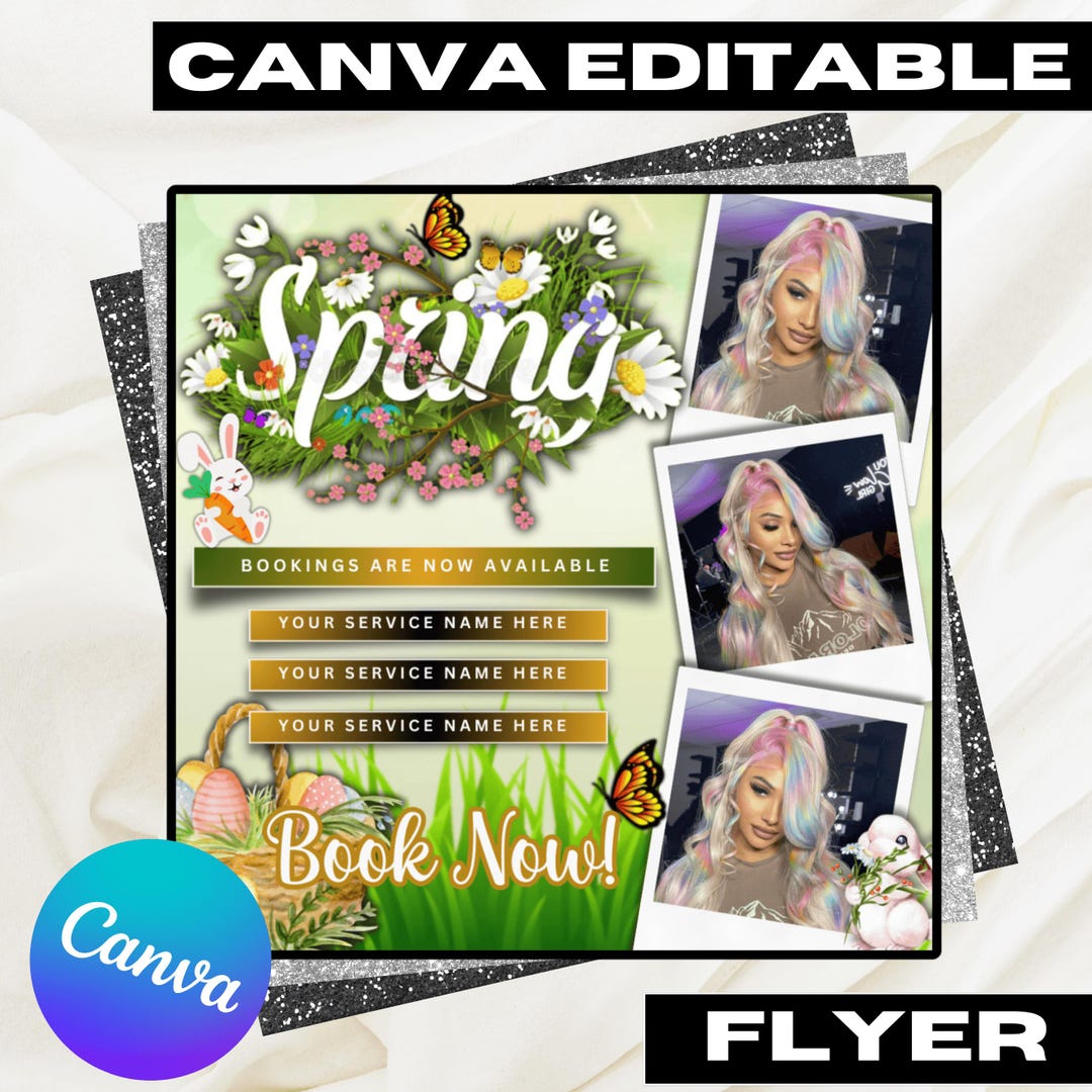 Spring Booking Flyer, Spring Beauty Specials, Spring Books Open, Spring ...
