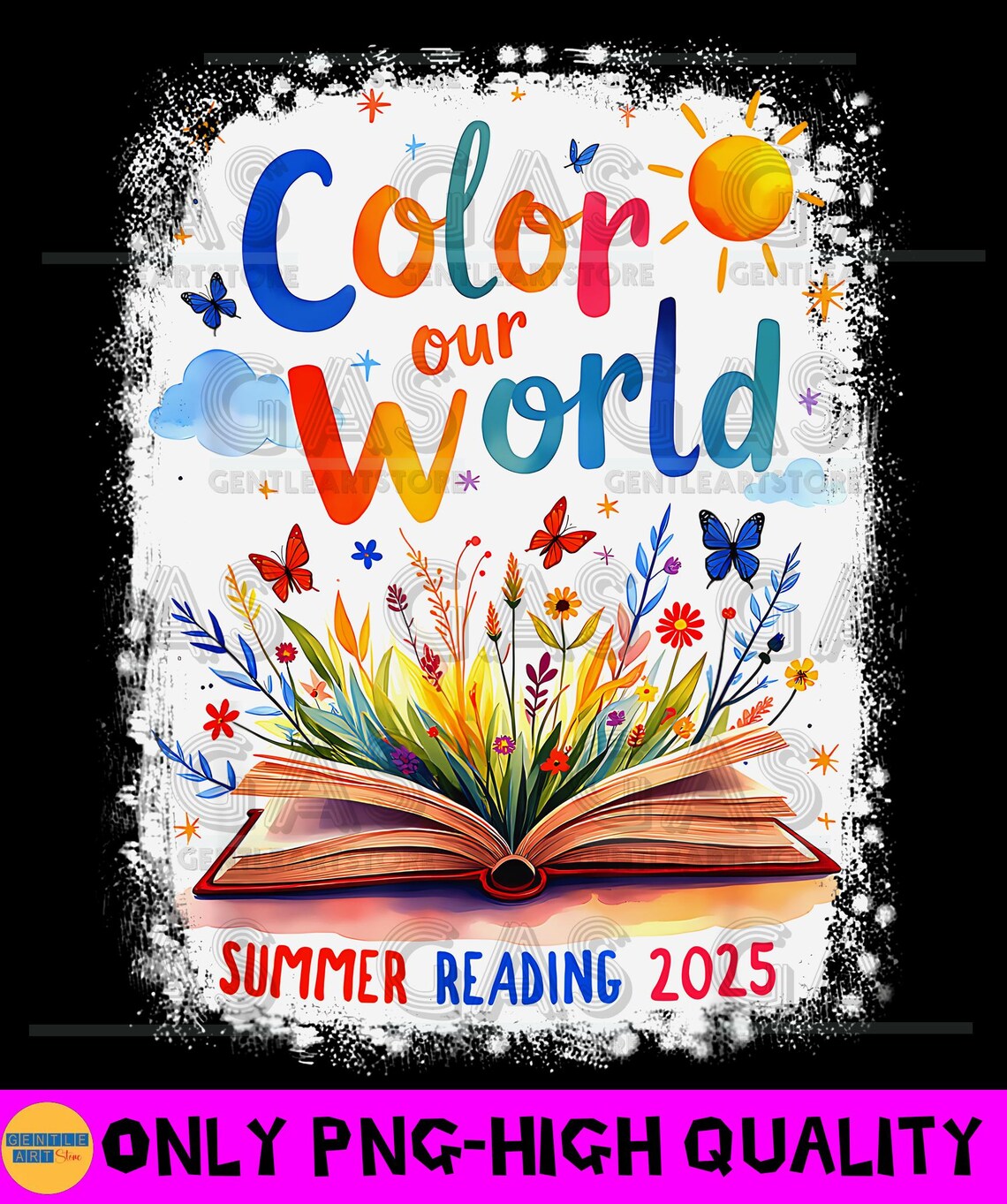 Color Our World – Summer Reading 2025 PNG | High-quality Sublimation ...