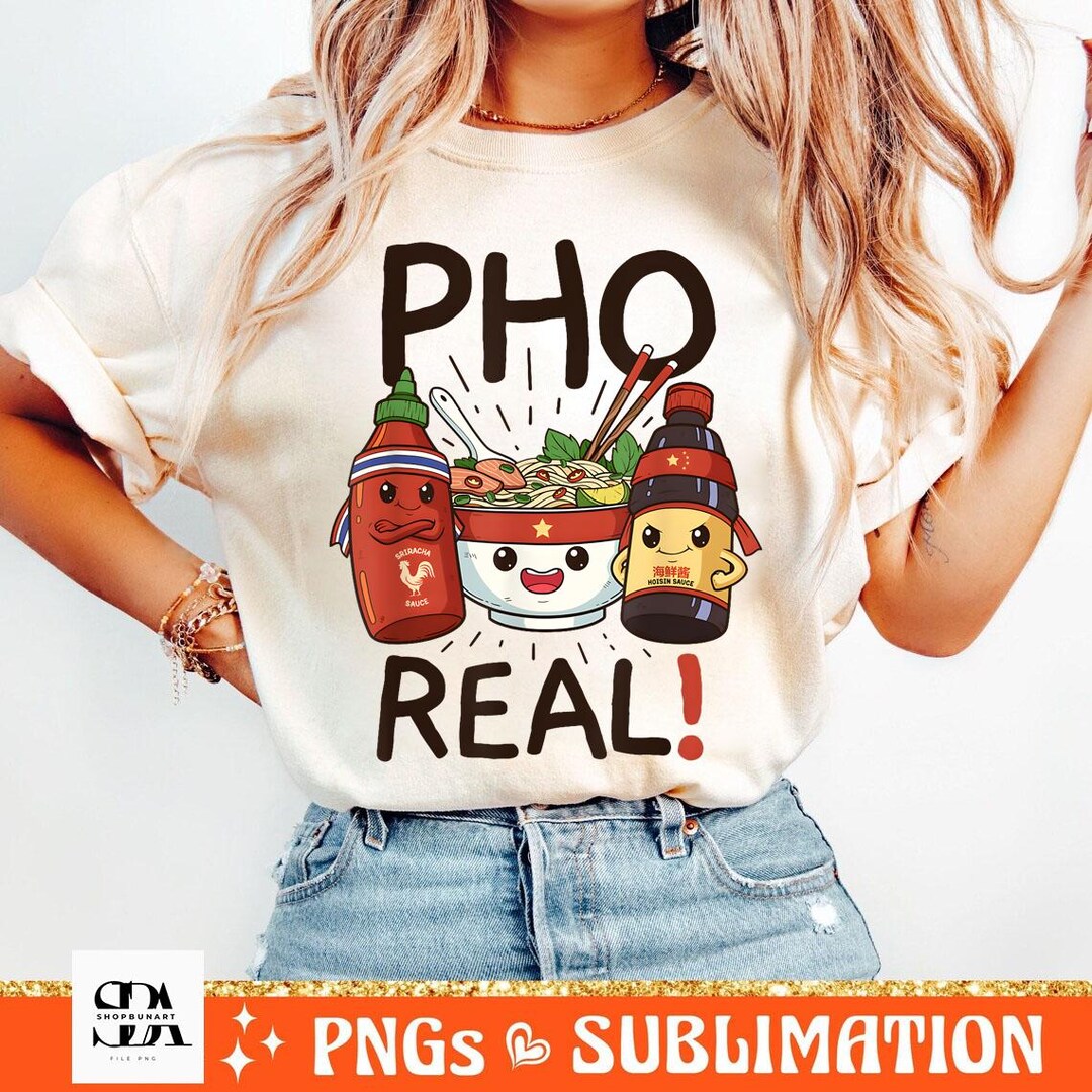 Pho Real PNG | Cute Vietnamese Food Digital Download | Funny Kawaii ...