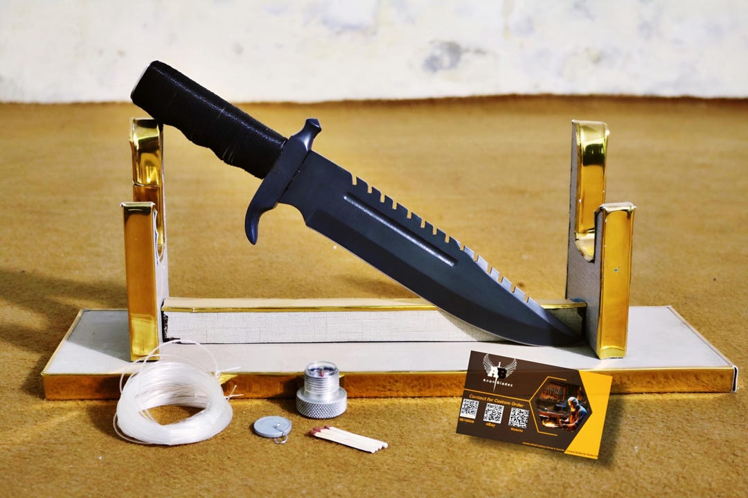 Custom Handmade Knife, Rambo First Blood Knife, 25th Anniversary Rambo ...
