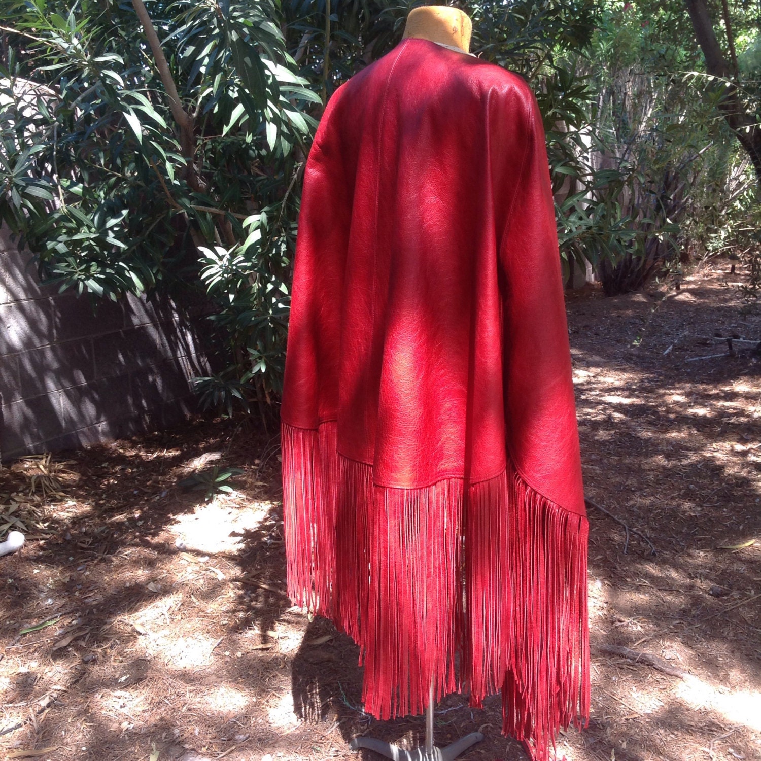 Showdiva Designs Asymmetrial Leather Cape Coat Poncho Tons of - Etsy