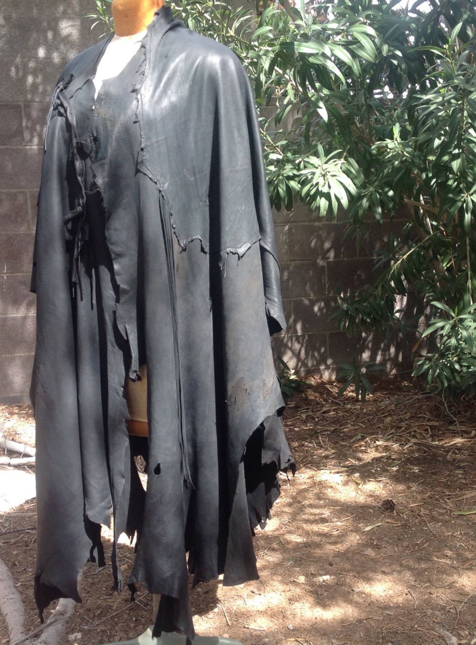Showdiva Designs Leather Cape Coat Poncho Deerskin Rosebuds N Tattered ...