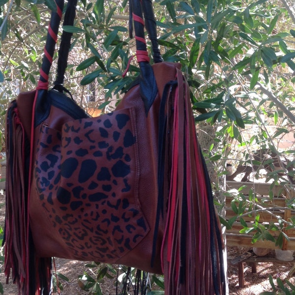 Leopard Fringe Purse - Etsy