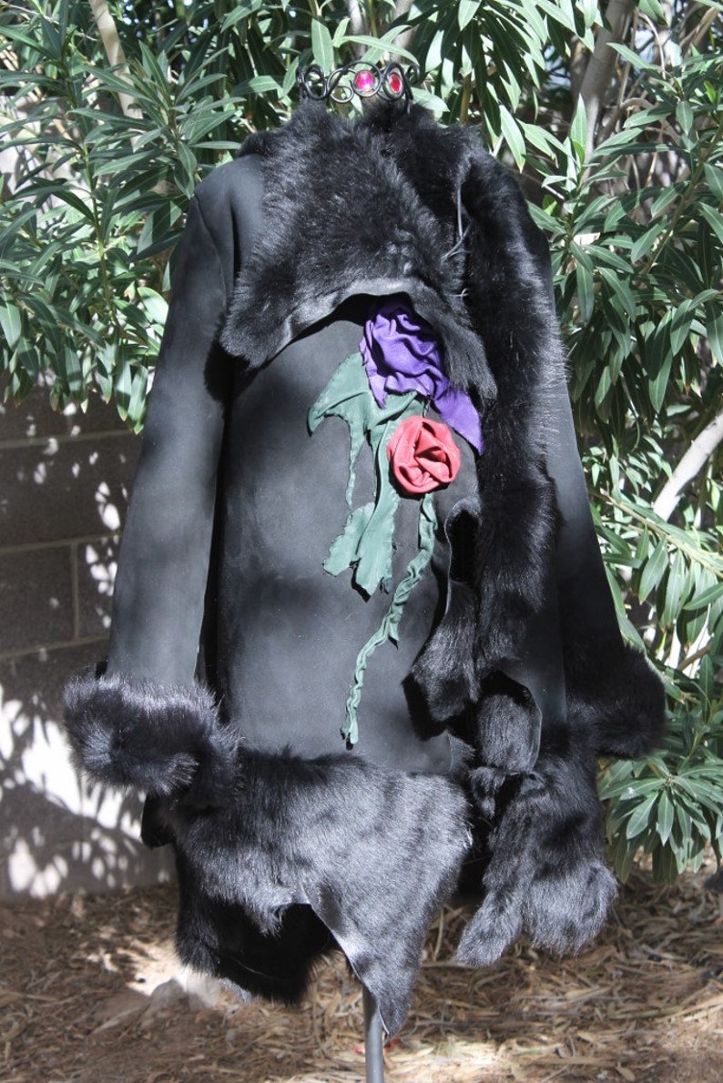 Showdiva Dramatic Asymmetrical Toscana Shearling Leather Coat With Hand ...