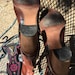 Runway Anna Sui Boots Beautiful Inlaid Embossed Tooled Flower Hardware ...