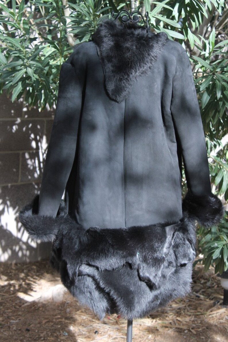 Showdiva Dramatic Asymmetrical Toscana Shearling Leather Coat - Etsy