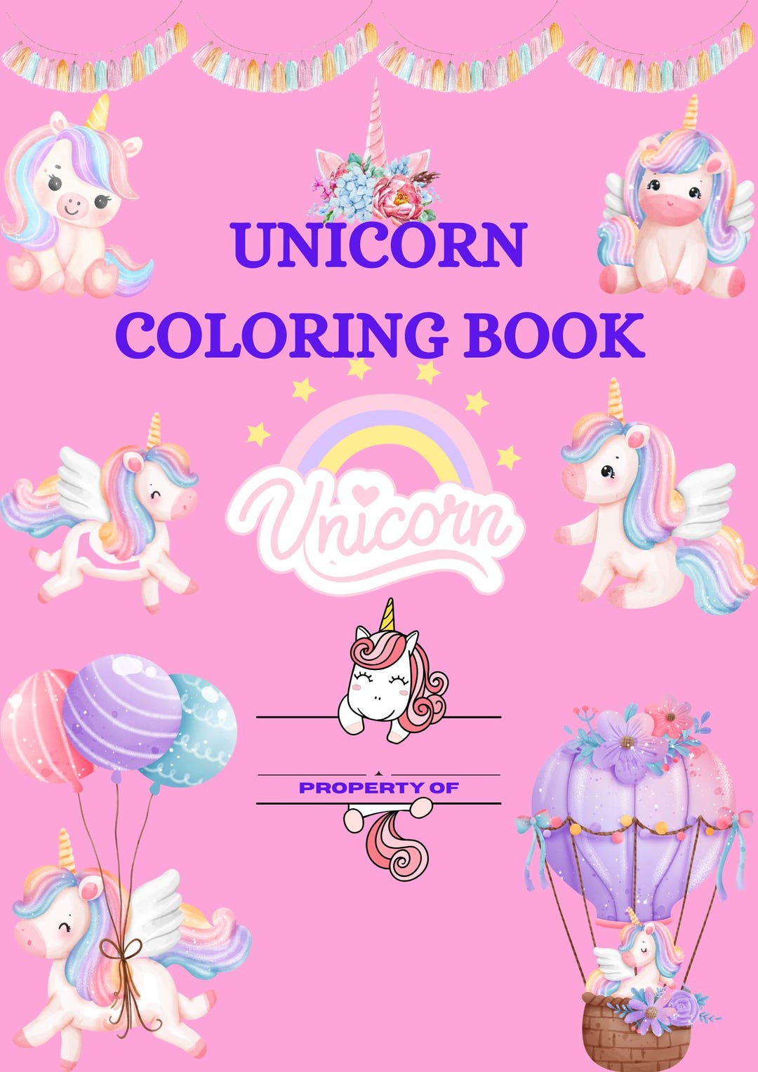 Unicorn Coloring Book - Etsy