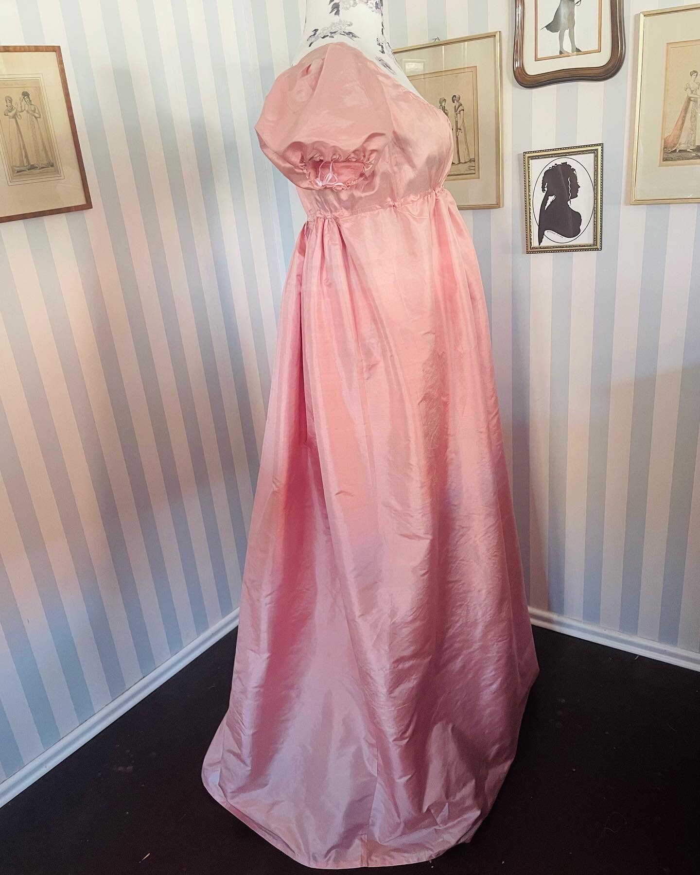 100% Silk Regency Gown - Etsy