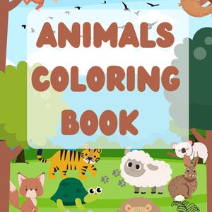 Instant Download PDF Coloring Page, Animals Coloring Book, ABC Coloring ...