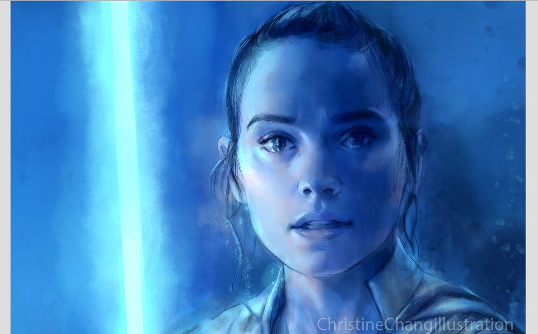 Rey Skywalker, Reylo Moment, Daisy Ridley 11"x17" Art Print - Etsy