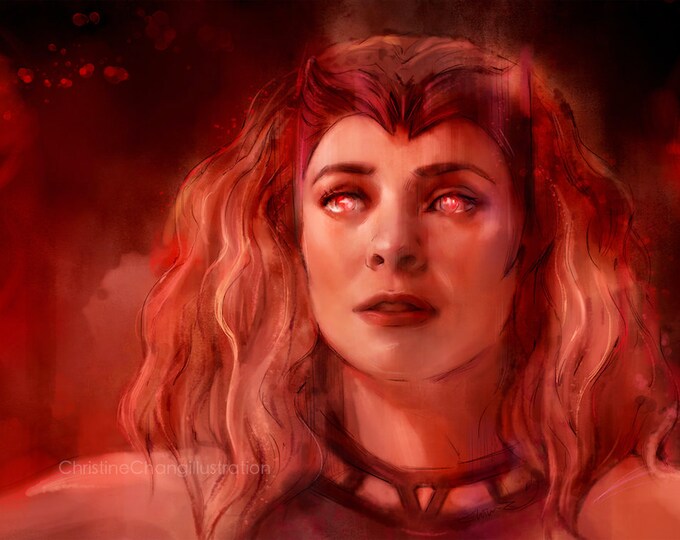 Wanda and the Darkhold 11"x17" Art Print - Etsy