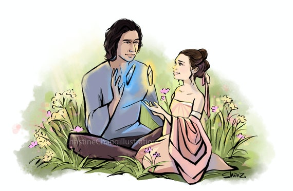 Ben Solo Rey Skywalker Reylo Tribute 85x11 Art Etsy