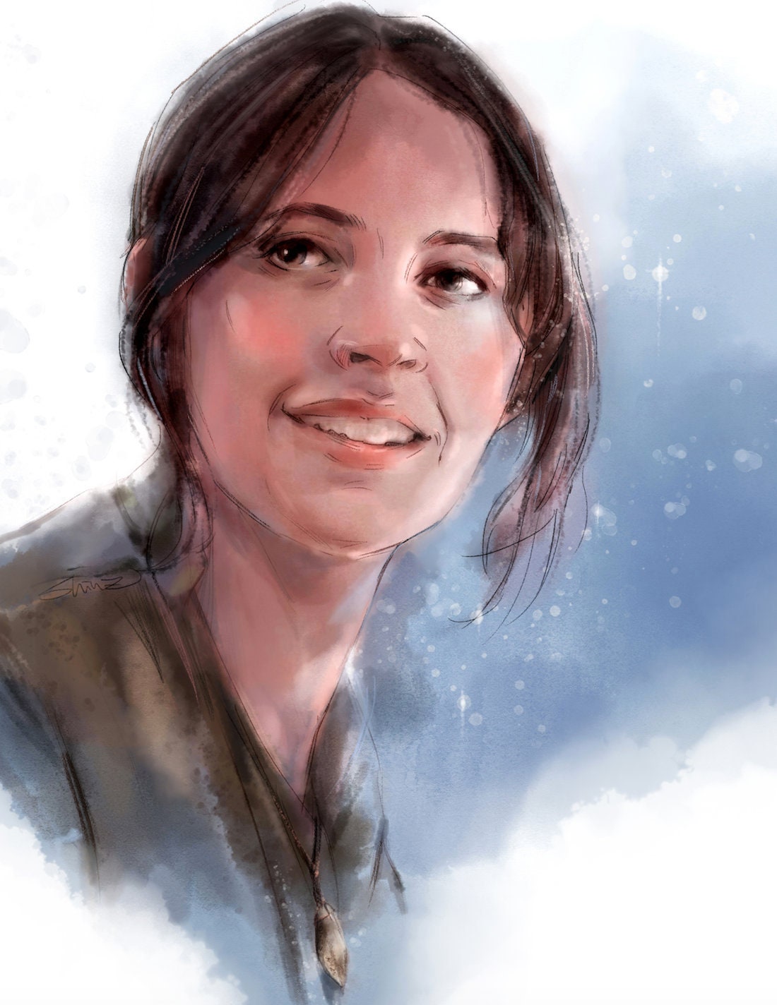Stardust Jyn Erso 85x11 Art Print Etsy 7602