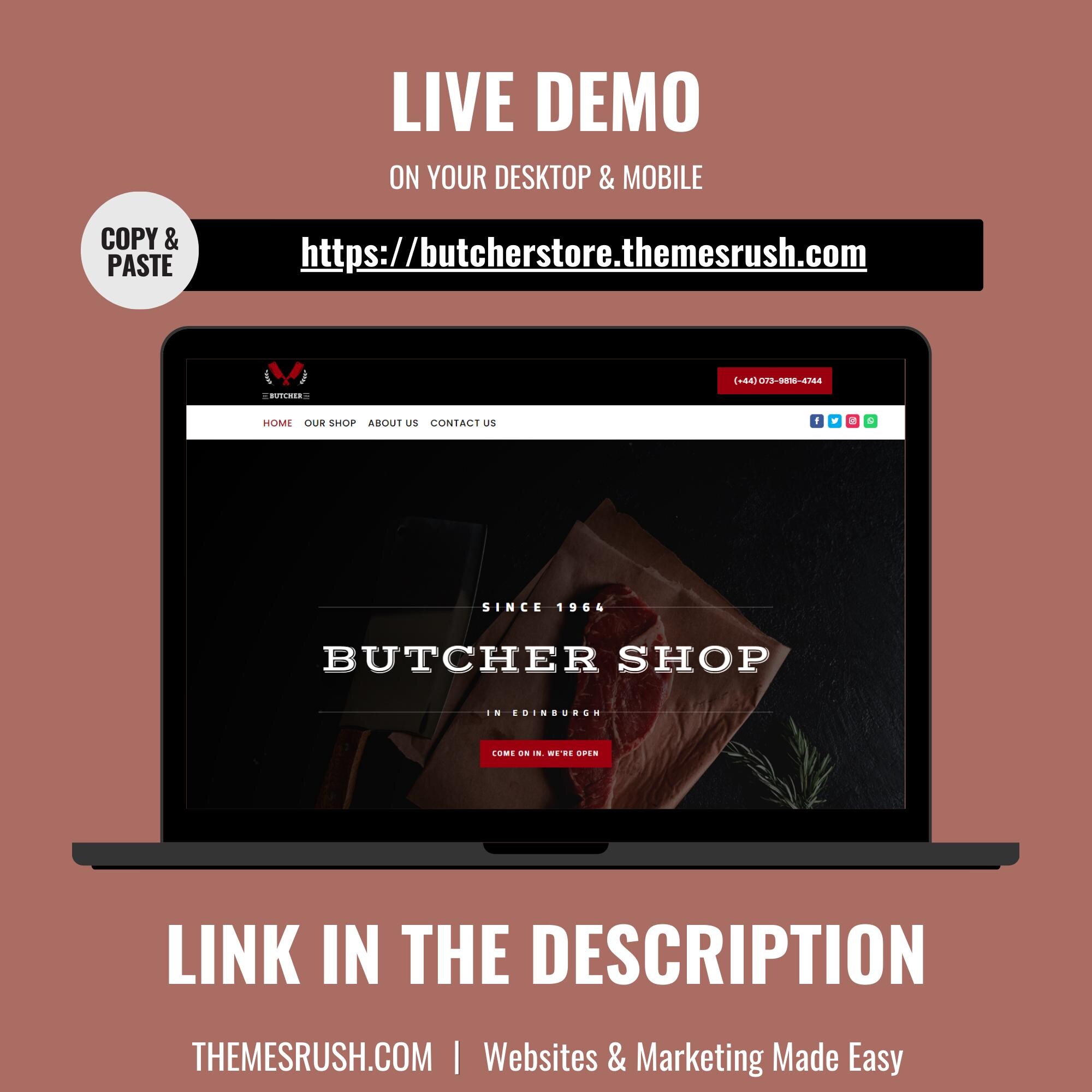 CARMINE - Butcher Website Template – Ready to Launch in 24 Hours ...