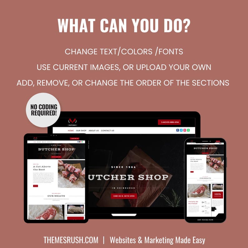 CARMINE - Butcher Website Template – Ready to Launch in 24 Hours ...