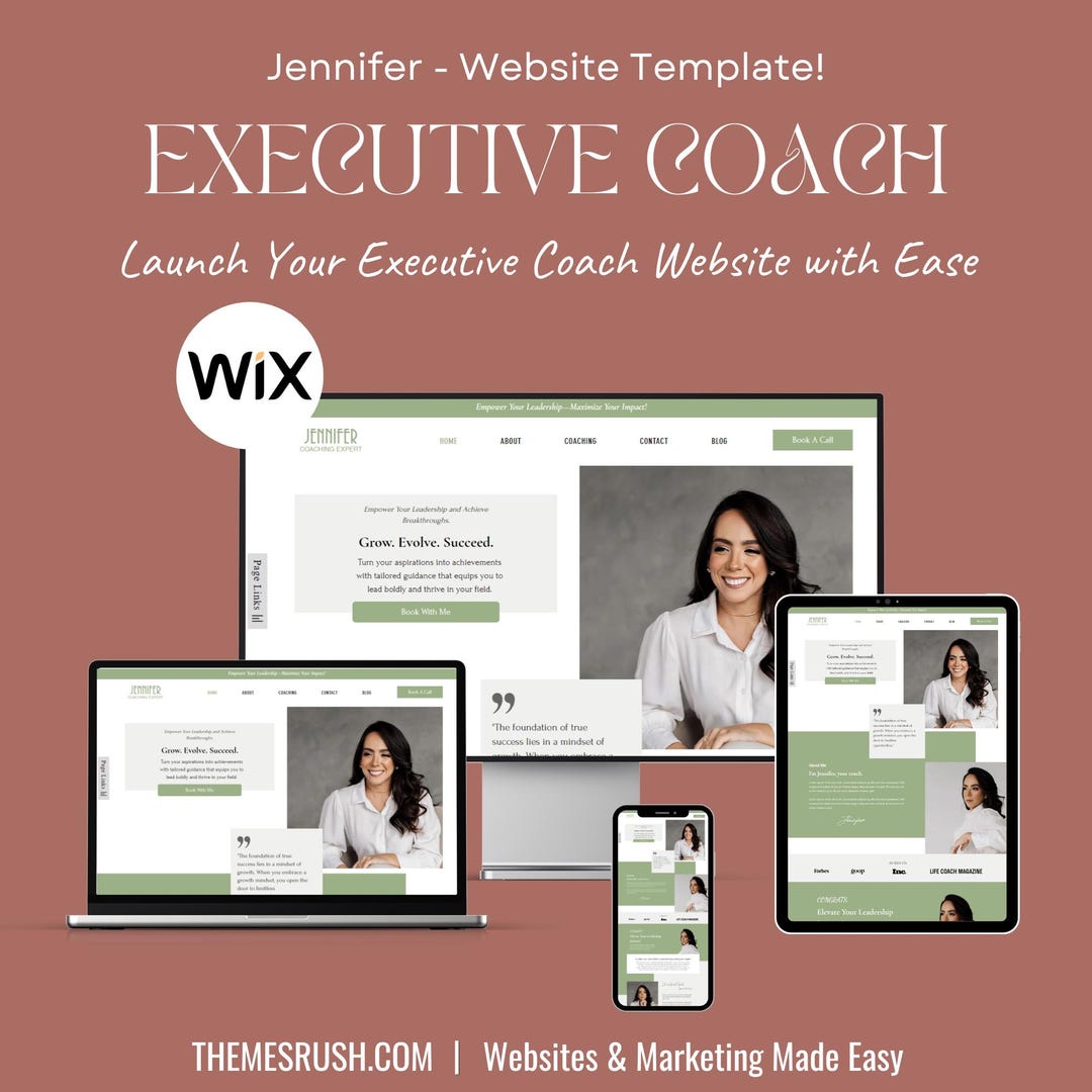 Executive Coach Website Template – Wix Design for Business & Leadership ...