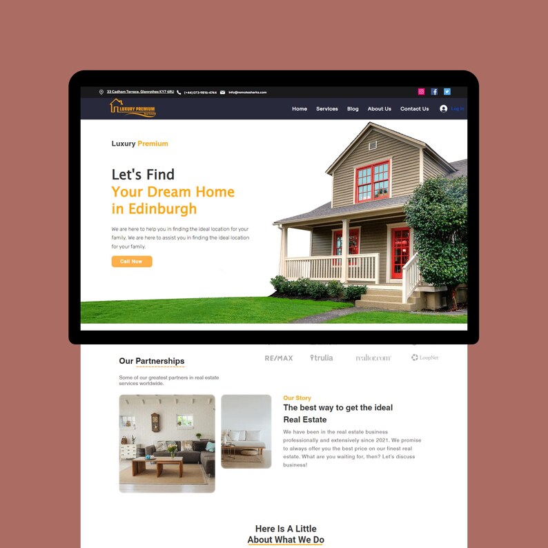Real Estate Website Template – Wix Design for Realtors, Agencies ...