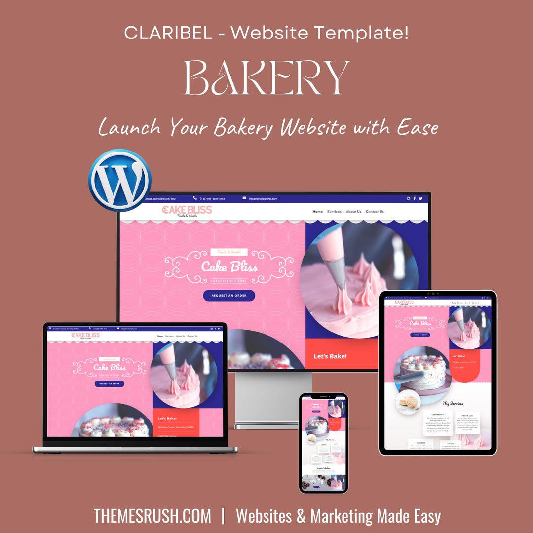 Bakery Website Template – Divi Wordpress Theme for Bakers, Cake Shops ...
